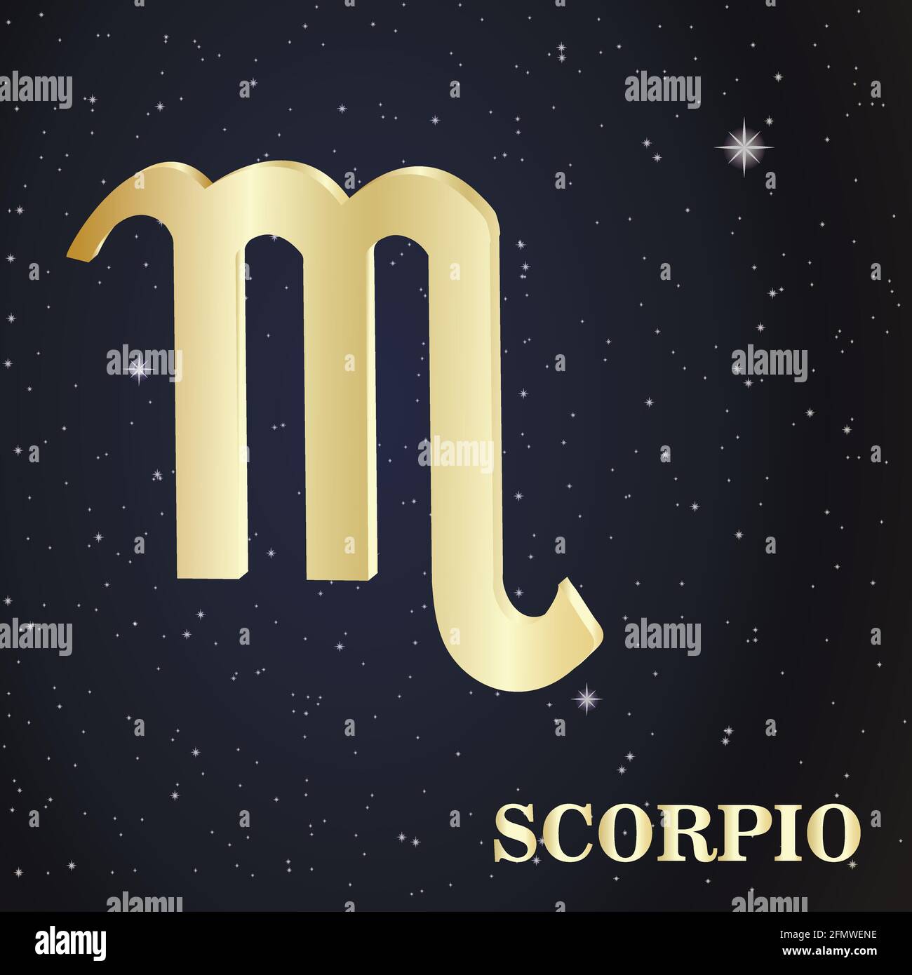 Signe astrologique scorpion Banque d'images vectorielles - Alamy
