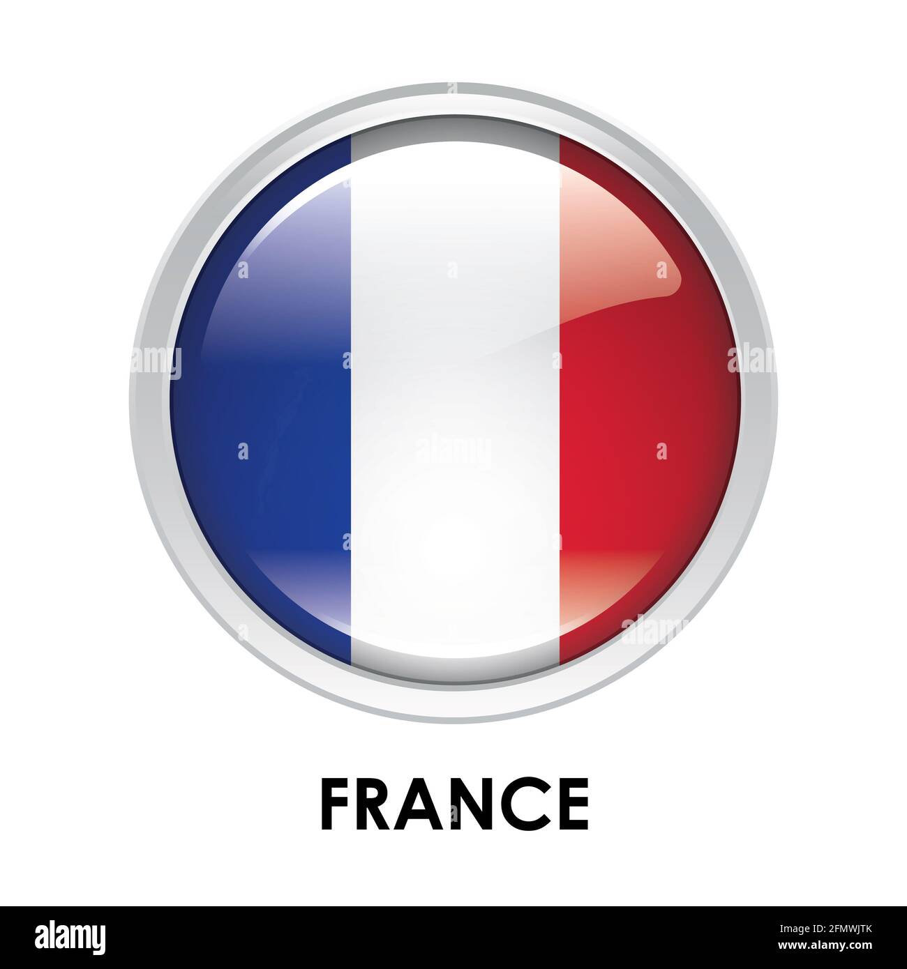 France flag icon round Banque de photographies et d’images à haute ...