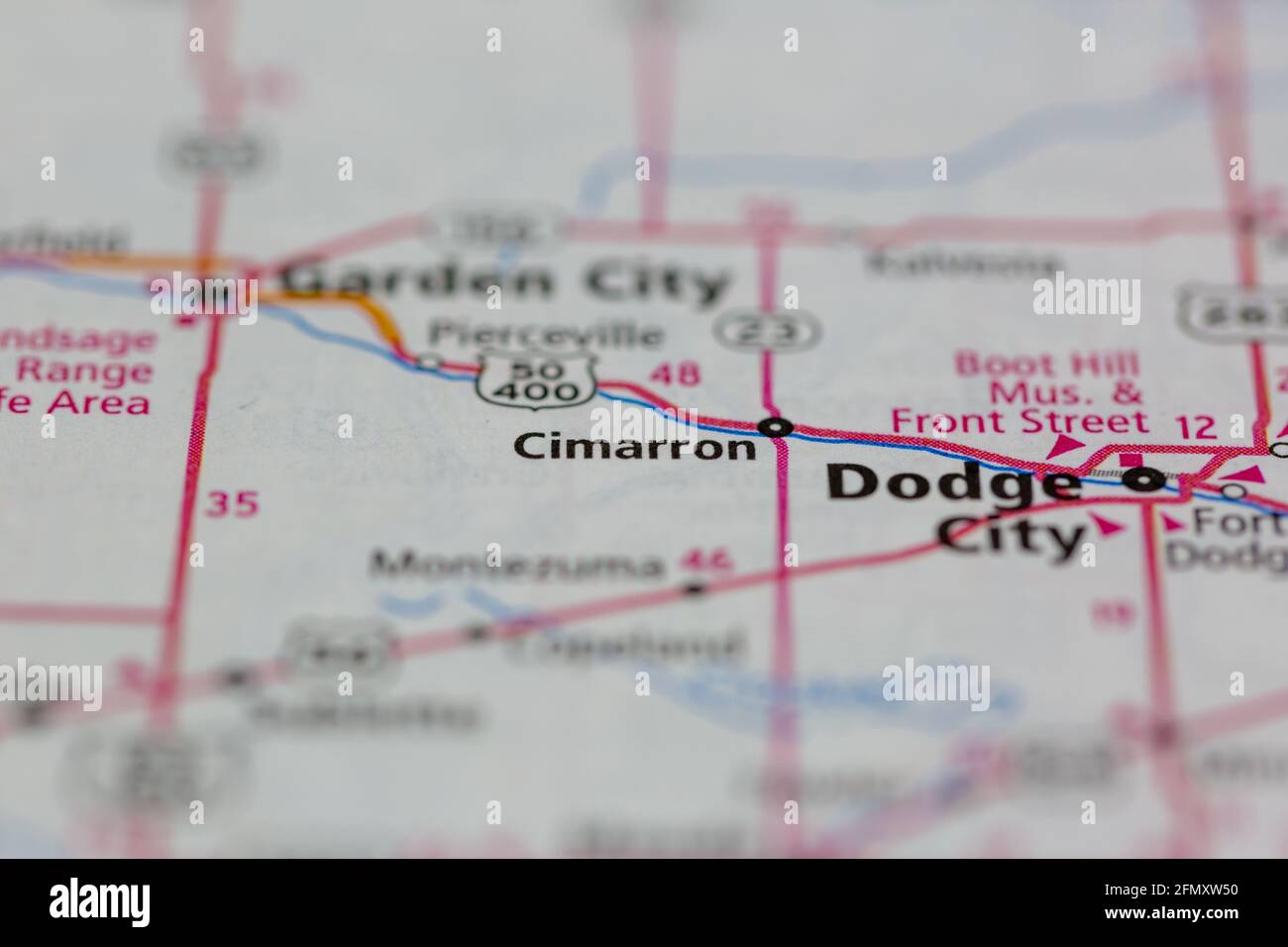 Carte de cimarron kansas Banque de photographies et d’images à haute ...