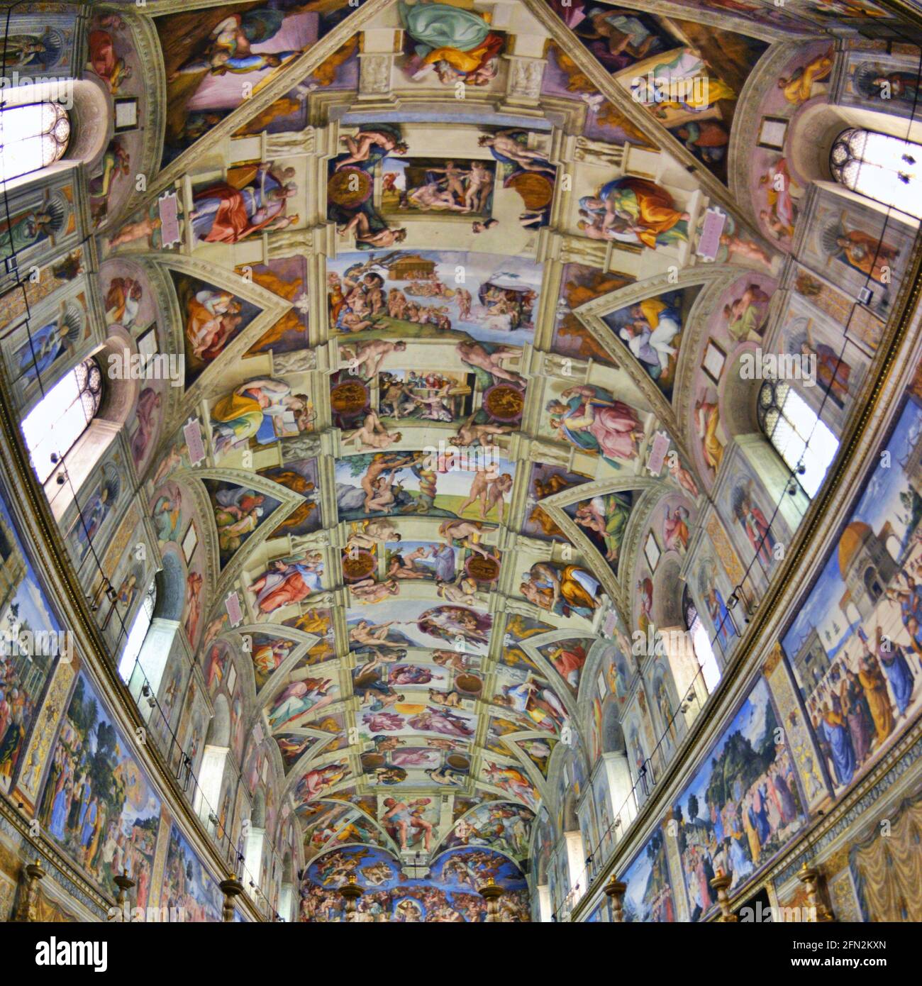 Intérieur du plafond de la chapelle Sixtine à la galerie d'art de la ...