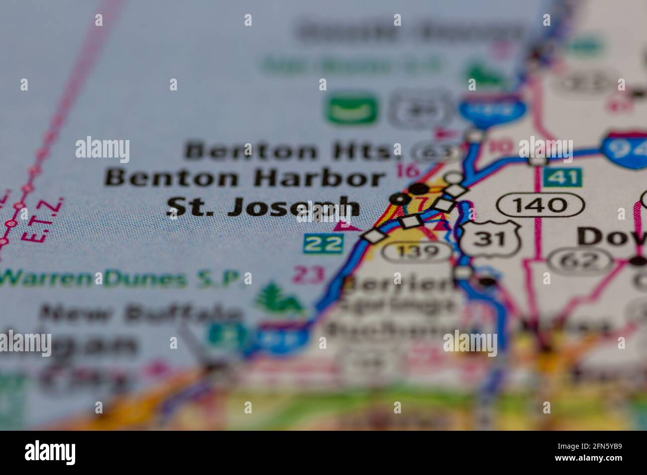 St joseph sur une carte Banque de photographies et d’images à haute ...