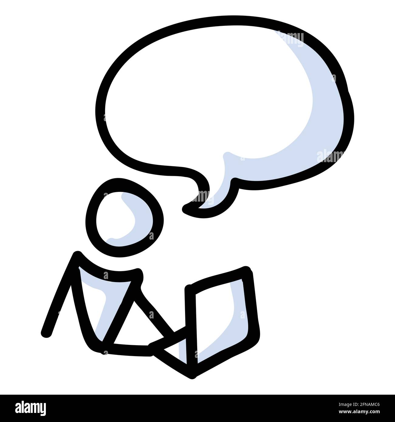 Brainstorming Stickman Banque d'images vectorielles - Alamy