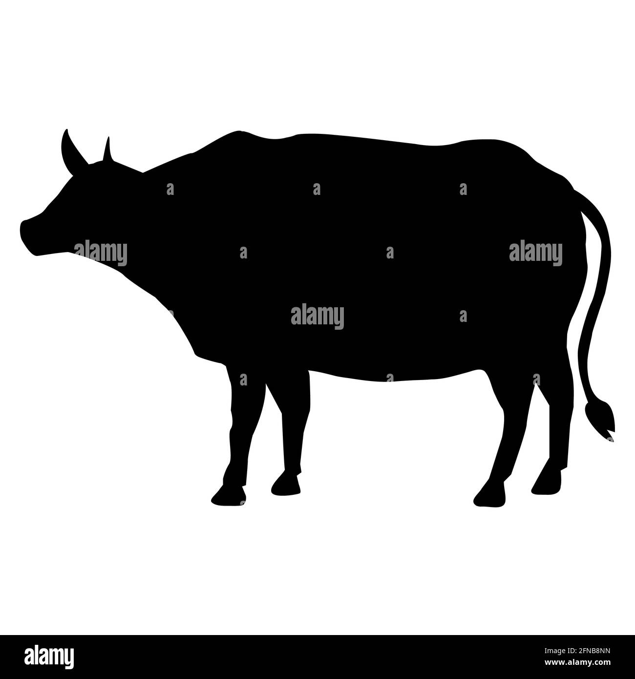 icône vache sur fond blanc. silhouette de vache. symbole vache. style ...