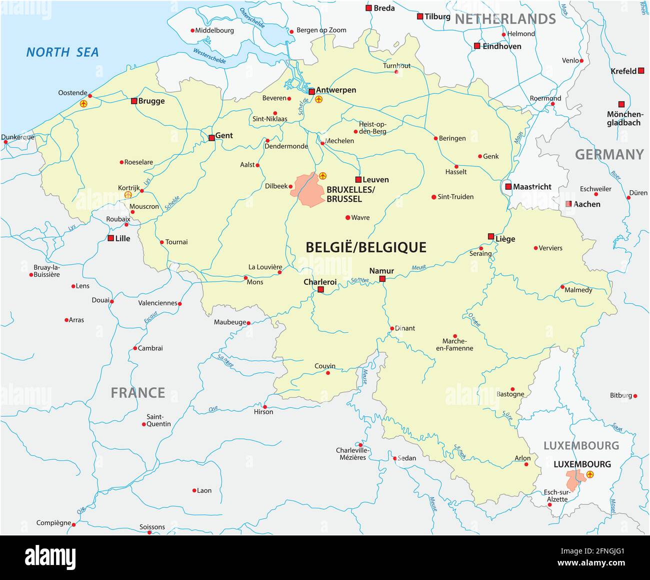 Carte belgique luxembourg Banque de photographies et d’images à haute ...