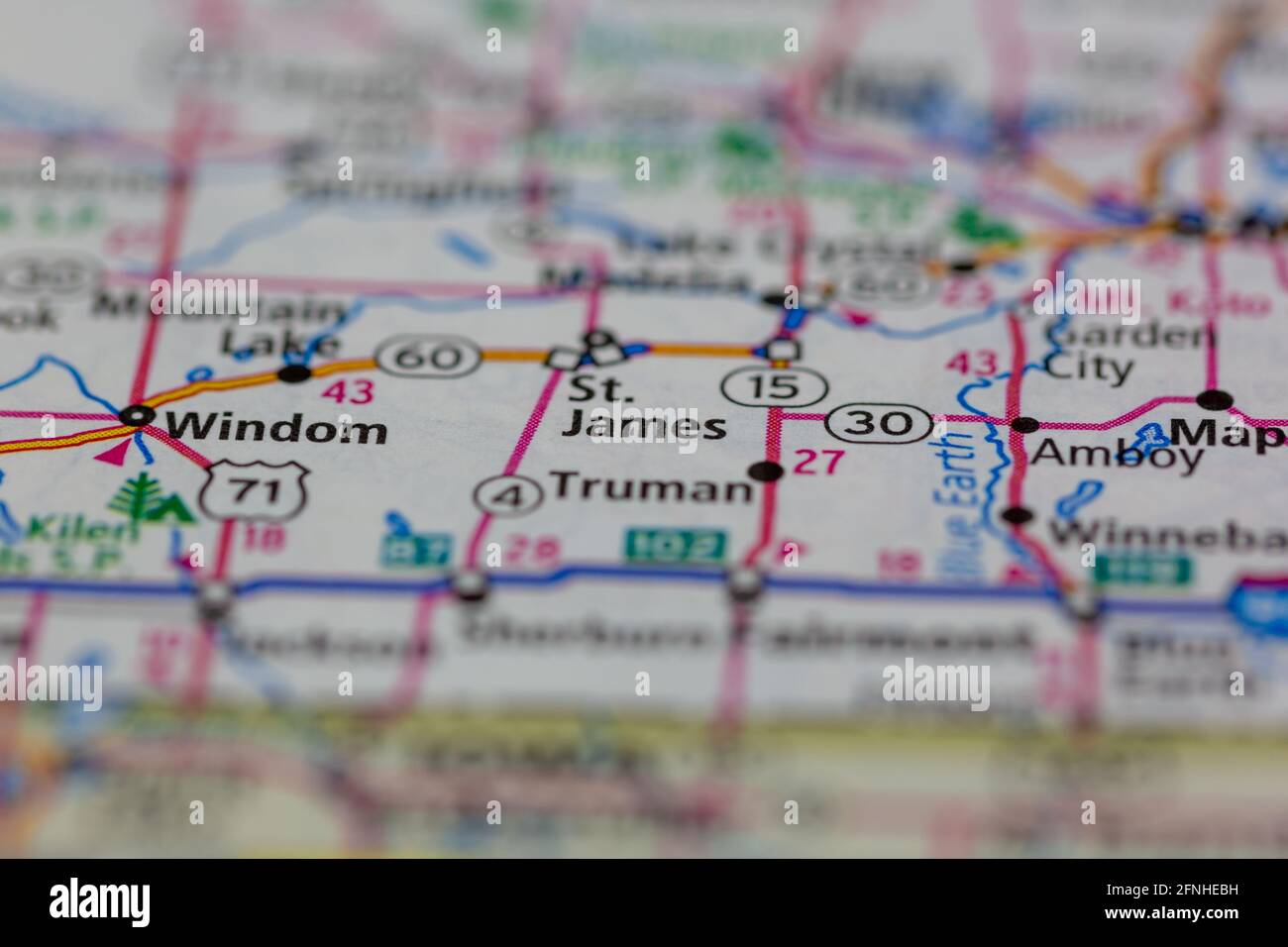 St james sur une carte Banque de photographies et d’images à haute ...
