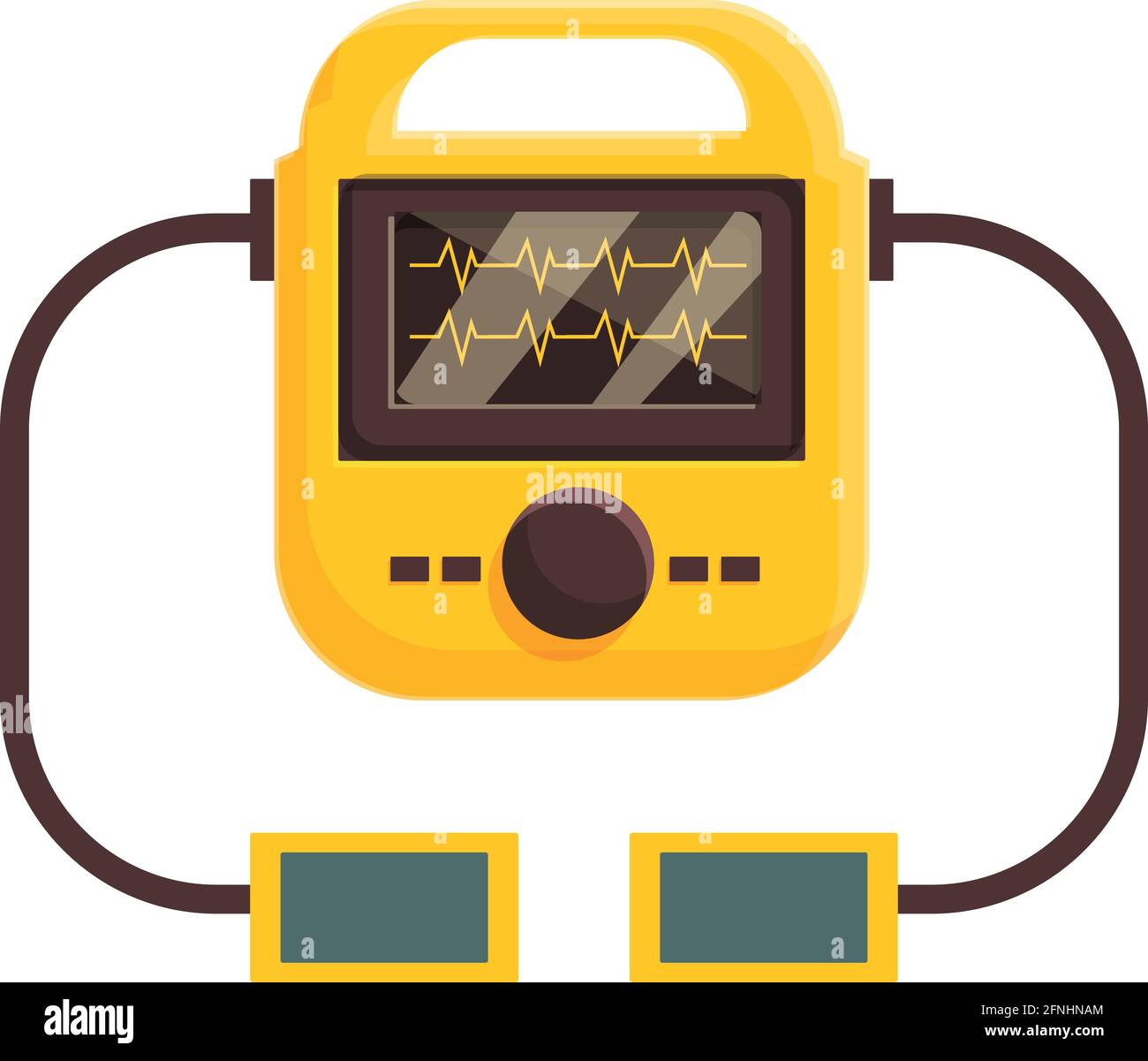 Icône défibrillateur cardiaque. Dessin animé de l'icône de vecteur de ...