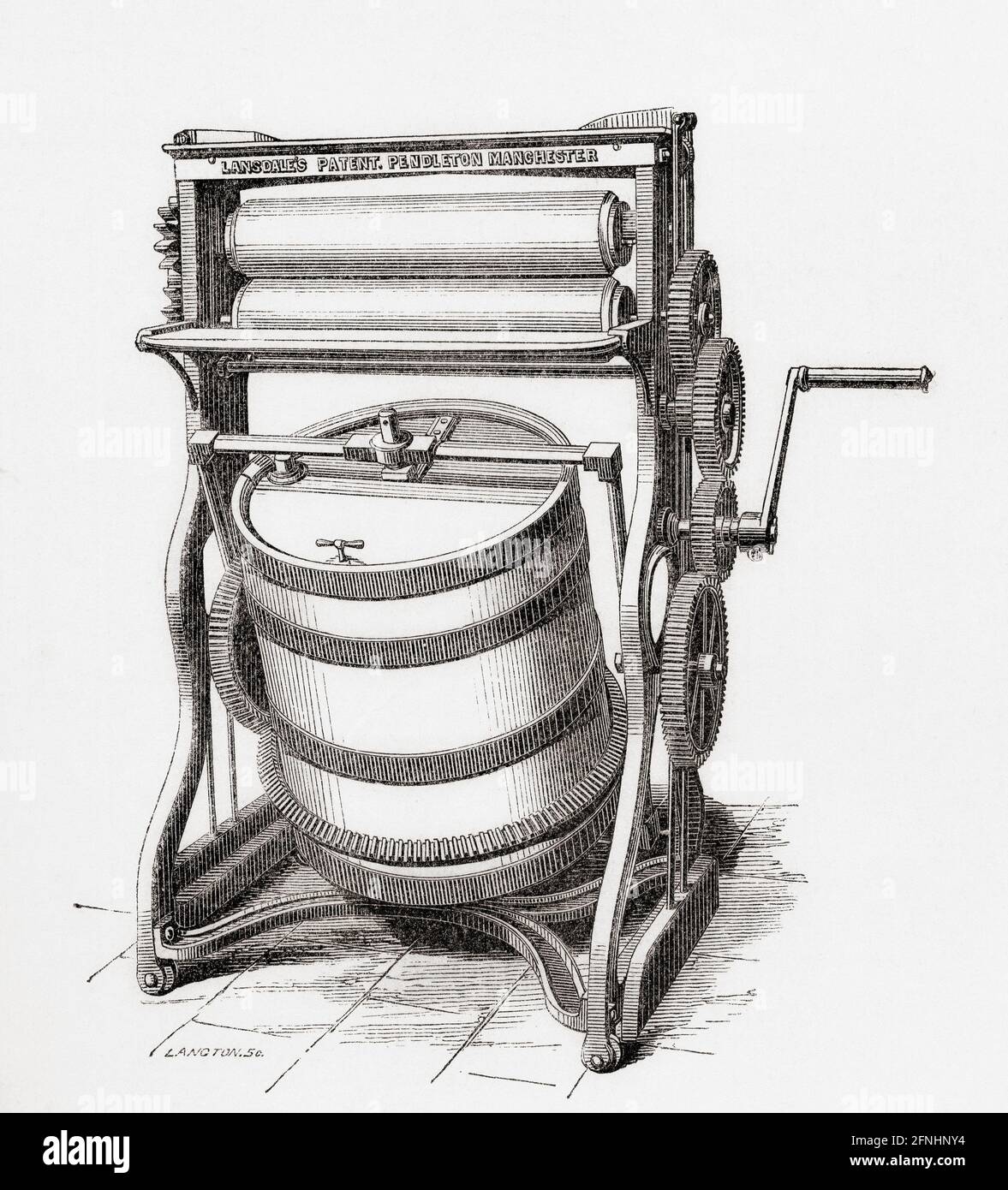 Machine à laver rotative à compacter avec rouleaux pour l'essorage ou ...