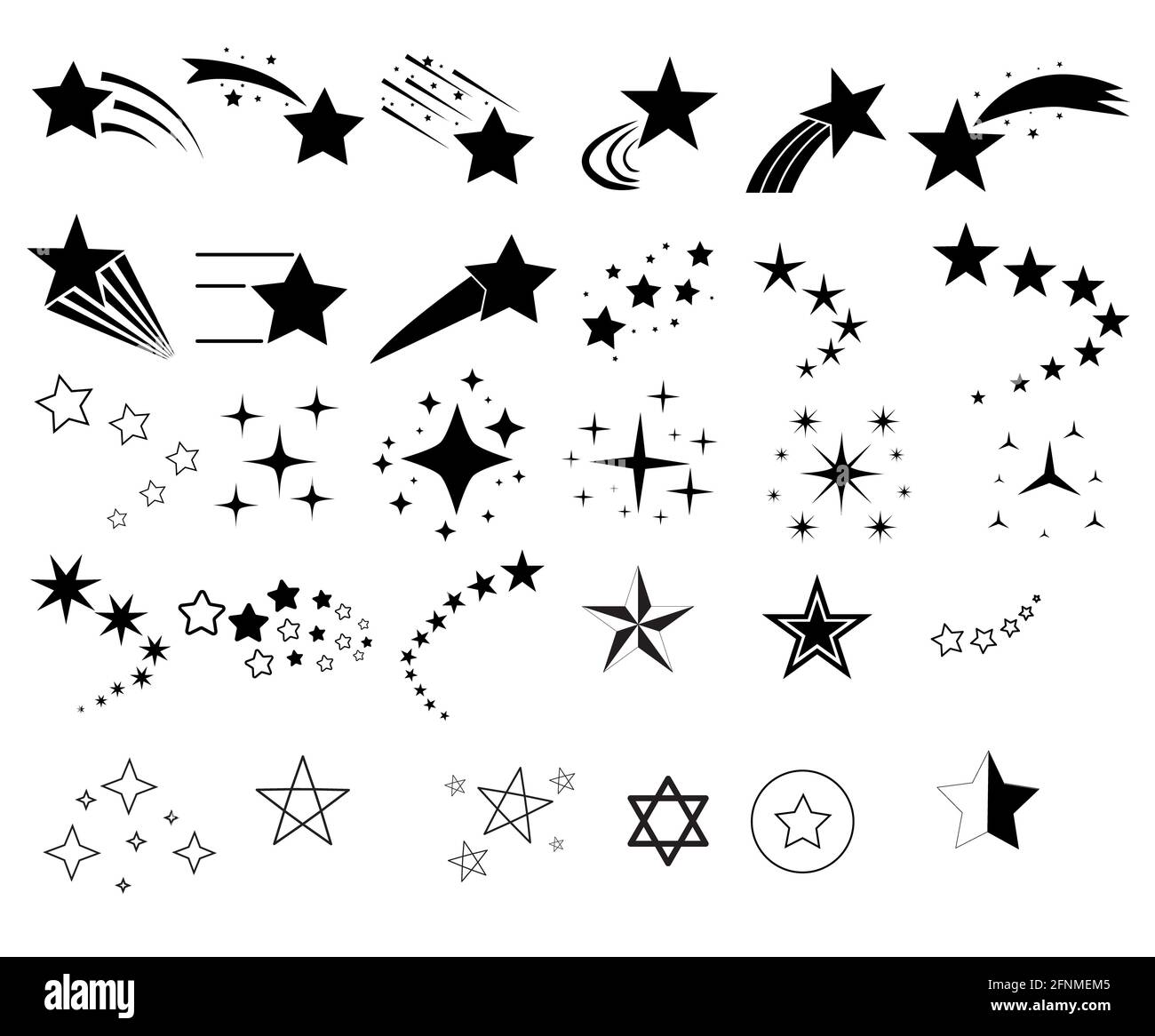 icône représentant des étoiles sur fond blanc. symbole étoile. symbole ...