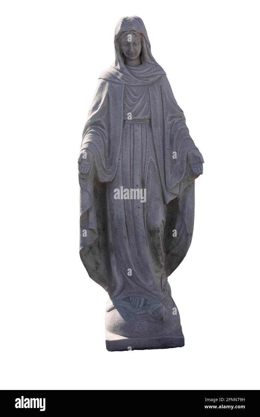 Ancient virgin mary sculpture Banque d'images détourées - Alamy
