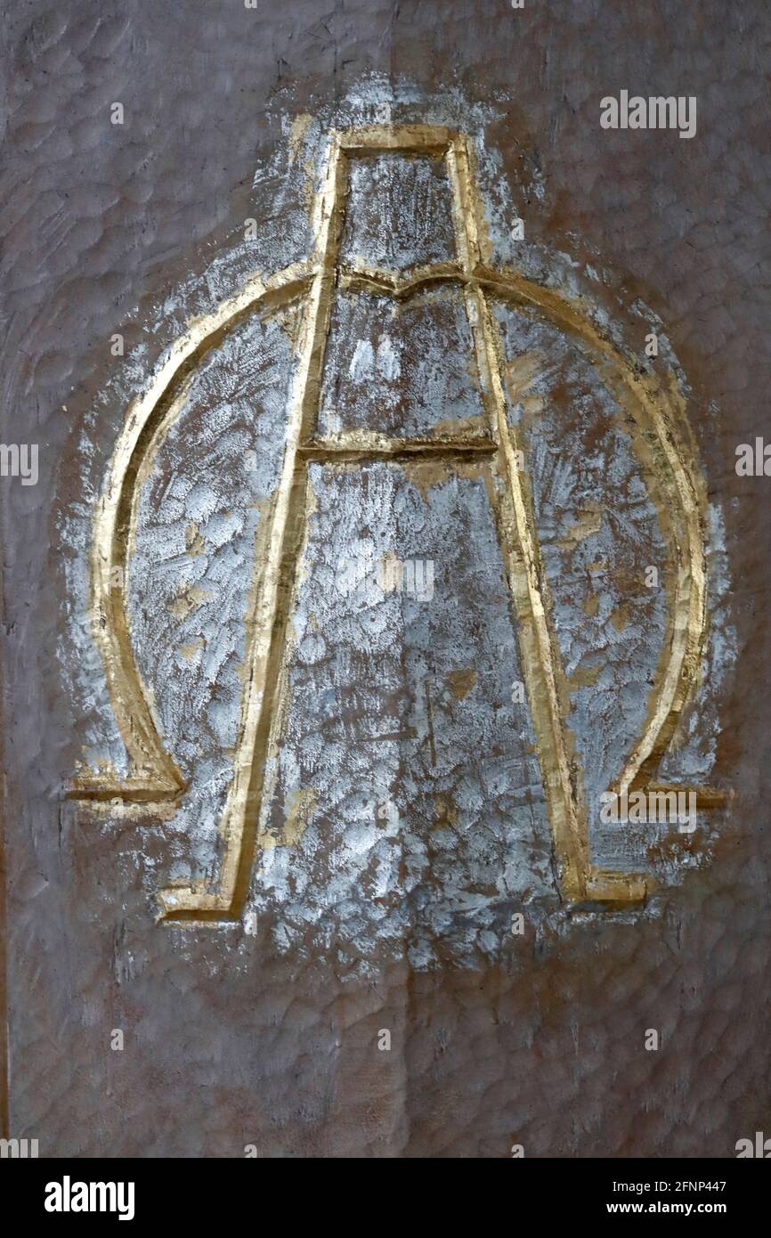 Symboles alpha et oméga, première et dernière lettres de l'alphabet ...