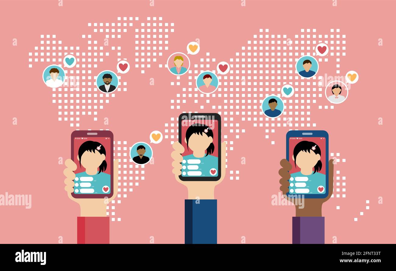 Illustration de la bannière vectorielle de communication Internet avec ... Illustration de la bannière vectorielle de communication Internet avec ...