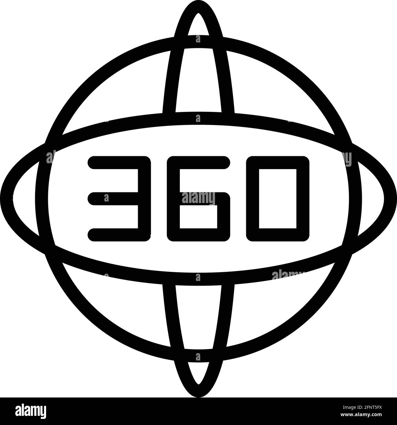 Icône d'angle de l'oculus virtuel. Contour icône de vecteur d'angle de ...