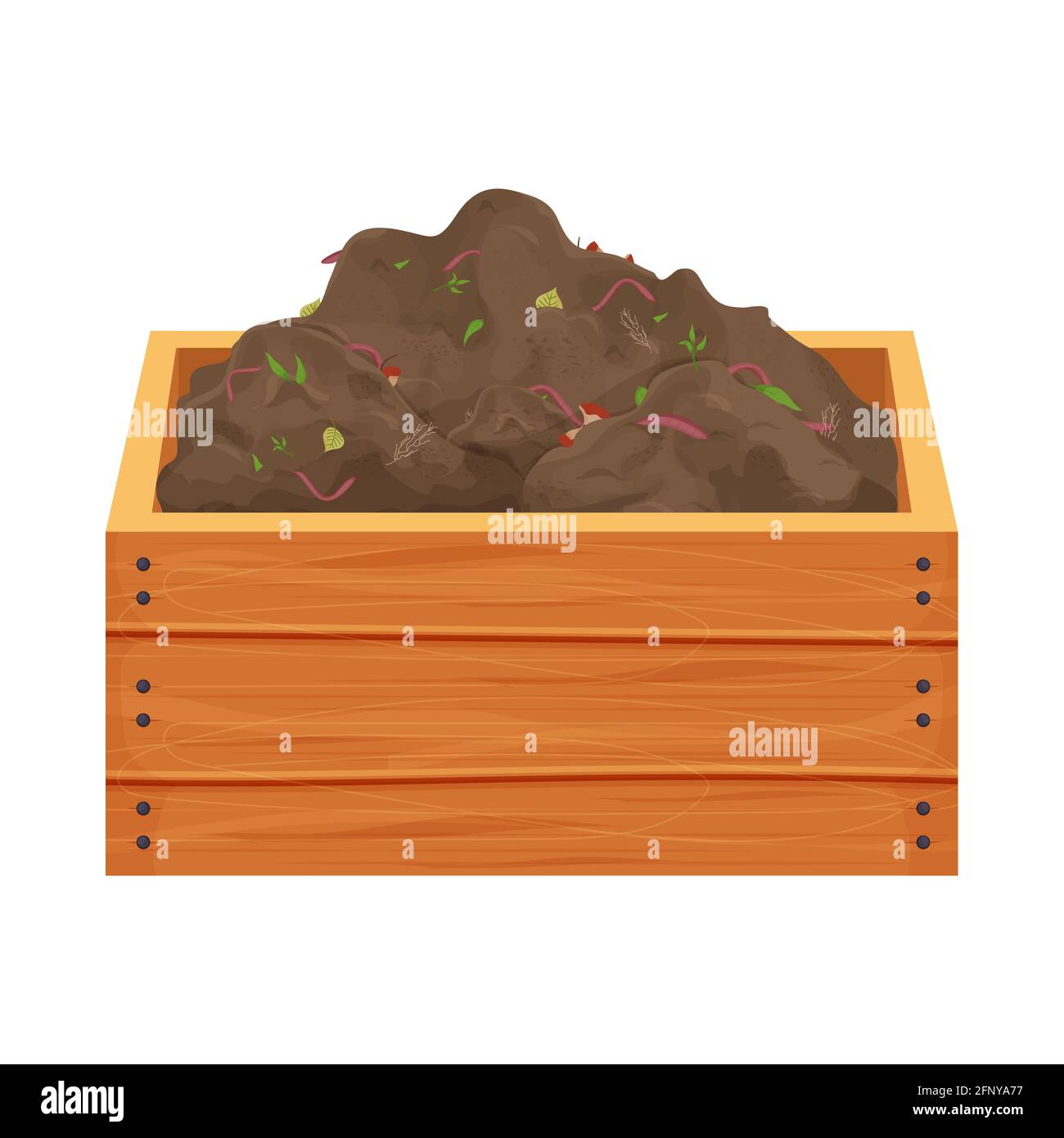 Tas de compost avec des déchets organiques et des vers de terre dans ...
