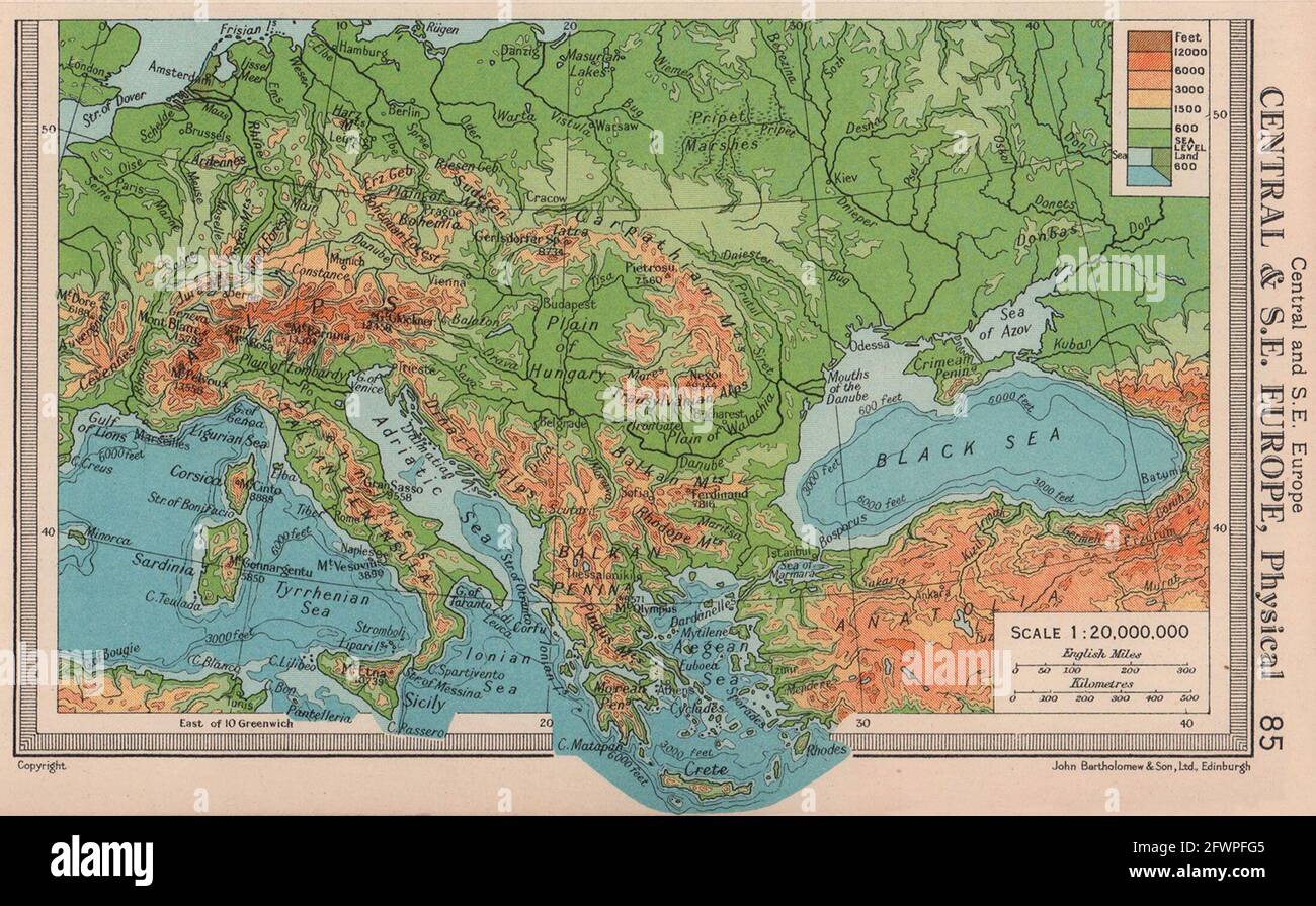 Carte europe 1949 Banque de photographies et d’images à haute ...