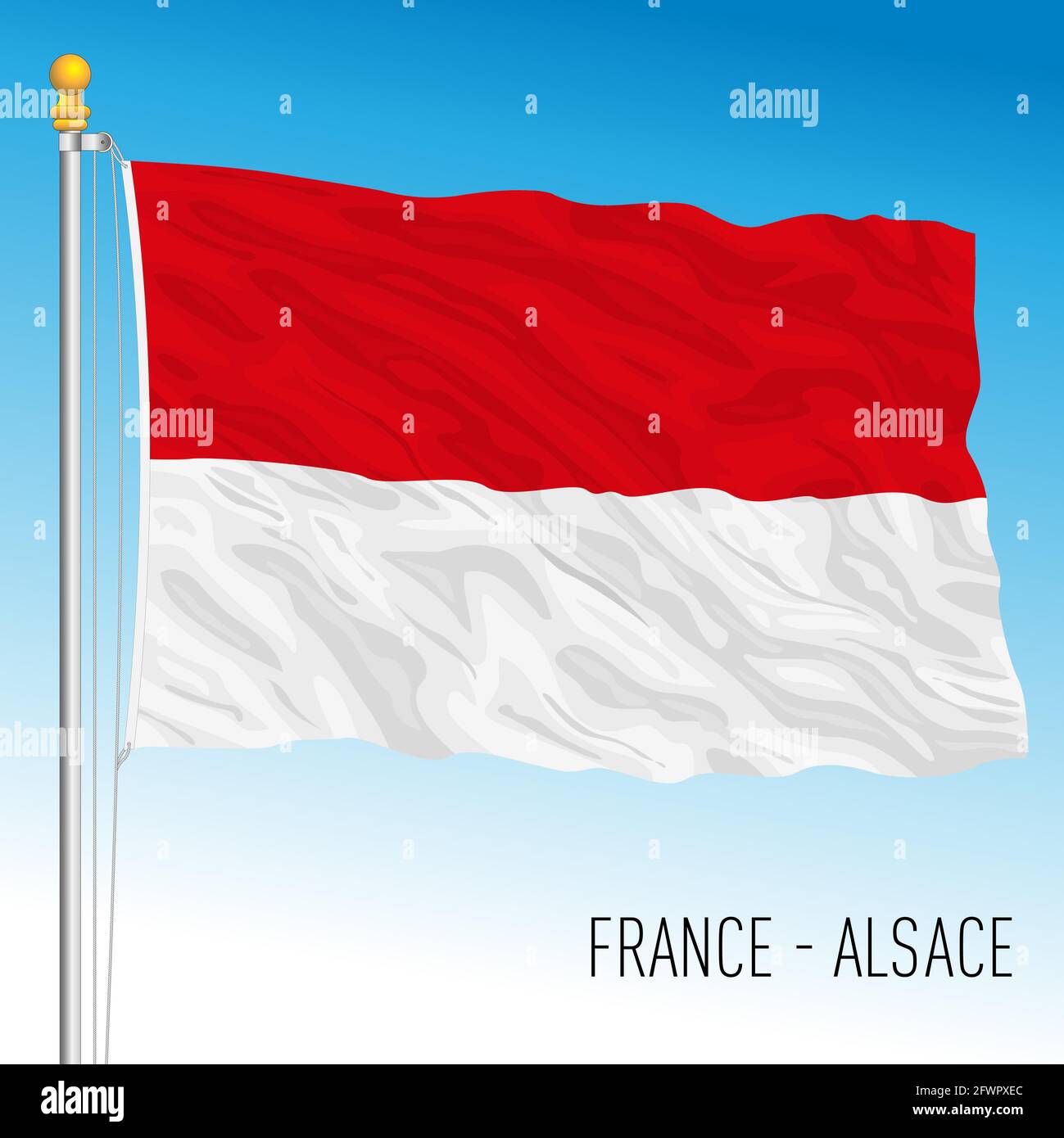 Drapeau régional d'Alsace, France, Union européenne, illustration ...