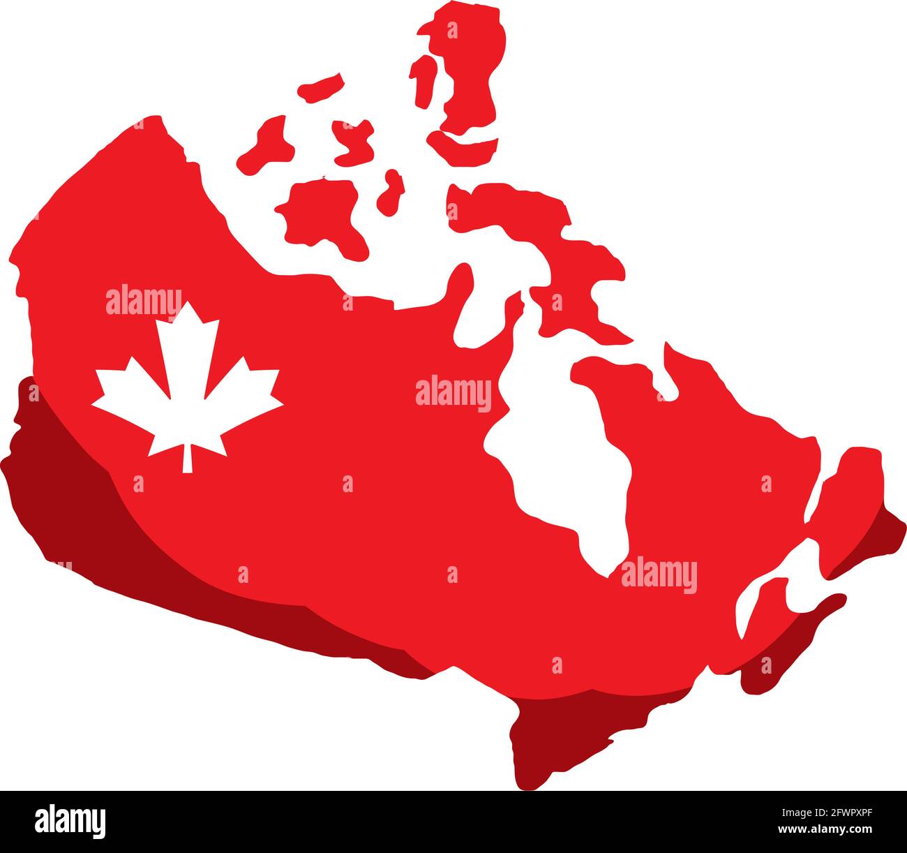 Canada Map Red Banque d'image et photos - Alamy