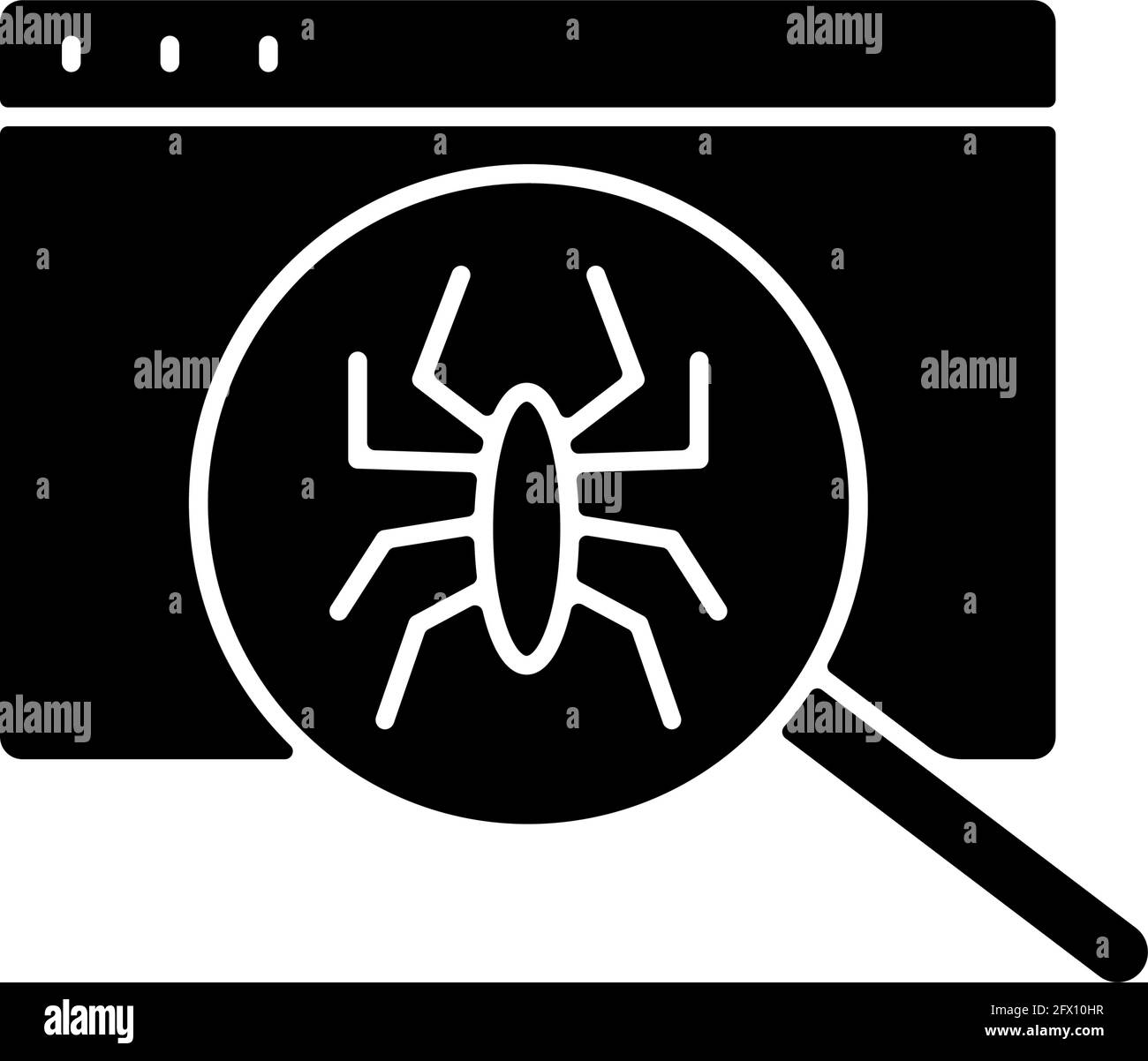 Virus informatique symbole Banque d'images vectorielles - Alamy