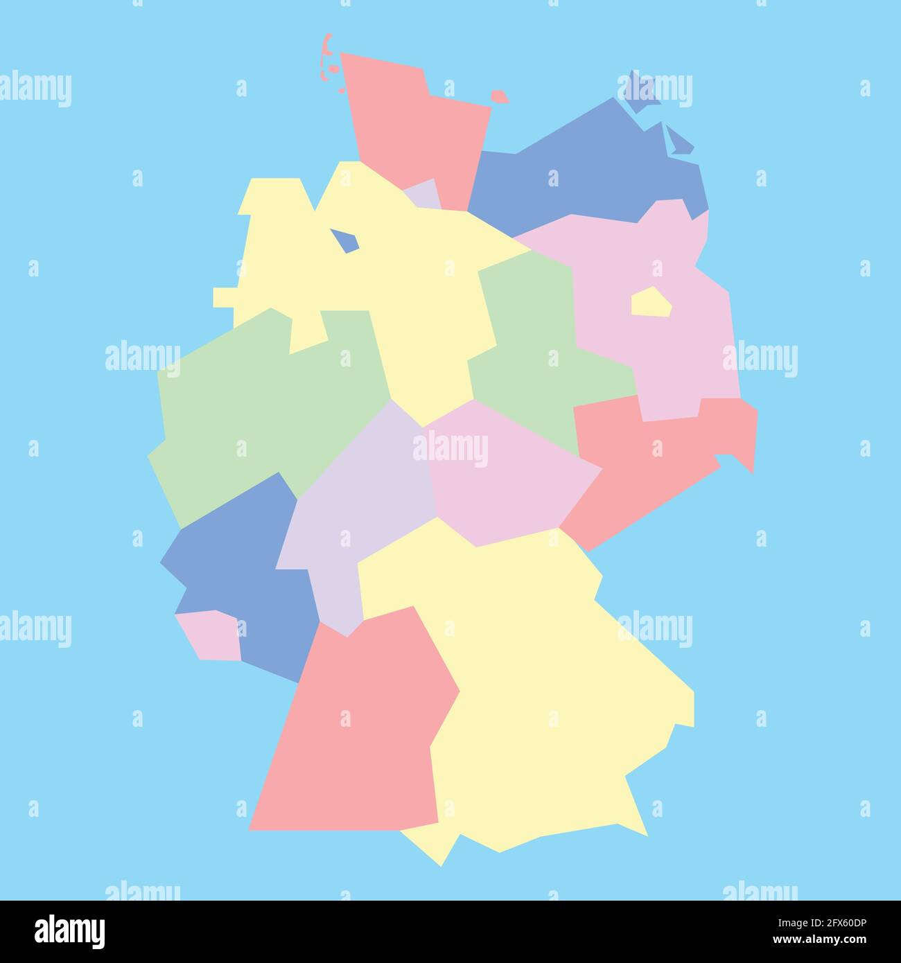 Political map of germany Banque d'images vectorielles - Alamy