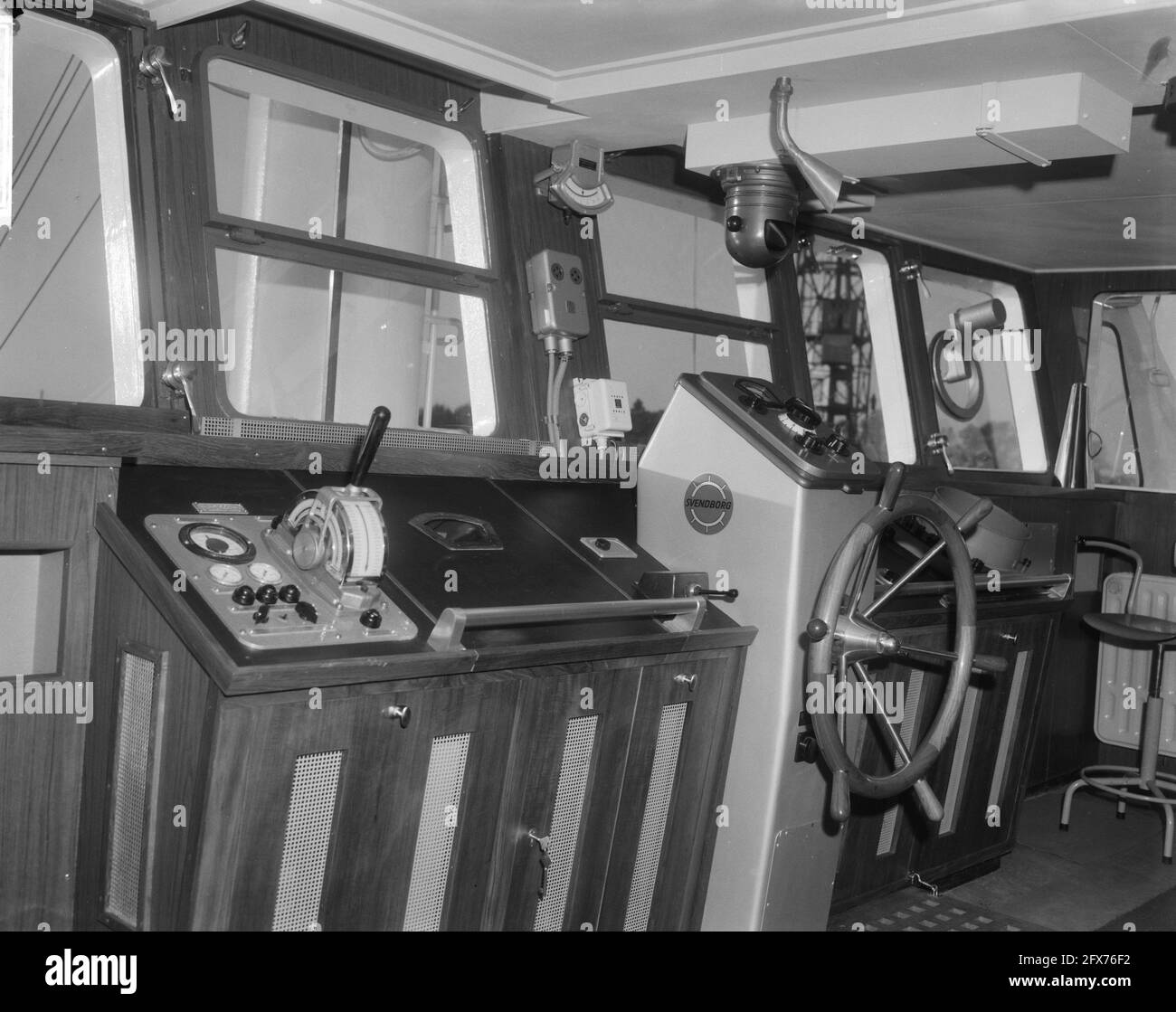 Timonerie de navires Banque d'images noir et blanc - Alamy