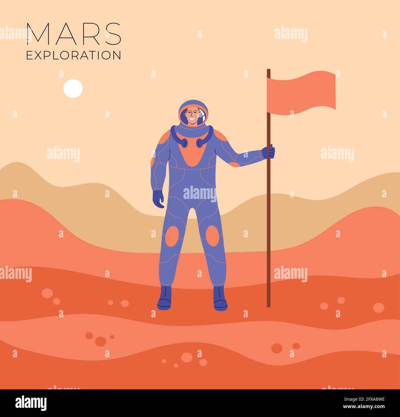 Drapeau mars Banque d'images vectorielles - Alamy