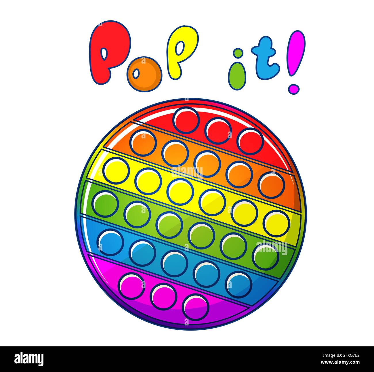 Jouet sensoriel anti-stress pop-it fidget tendance. Illustration ...