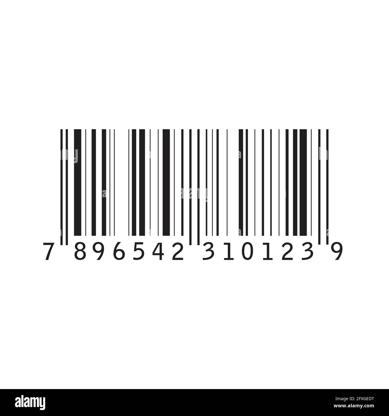 Icône de code-barres réaliste isolée sur fond blanc Image Vectorielle ...