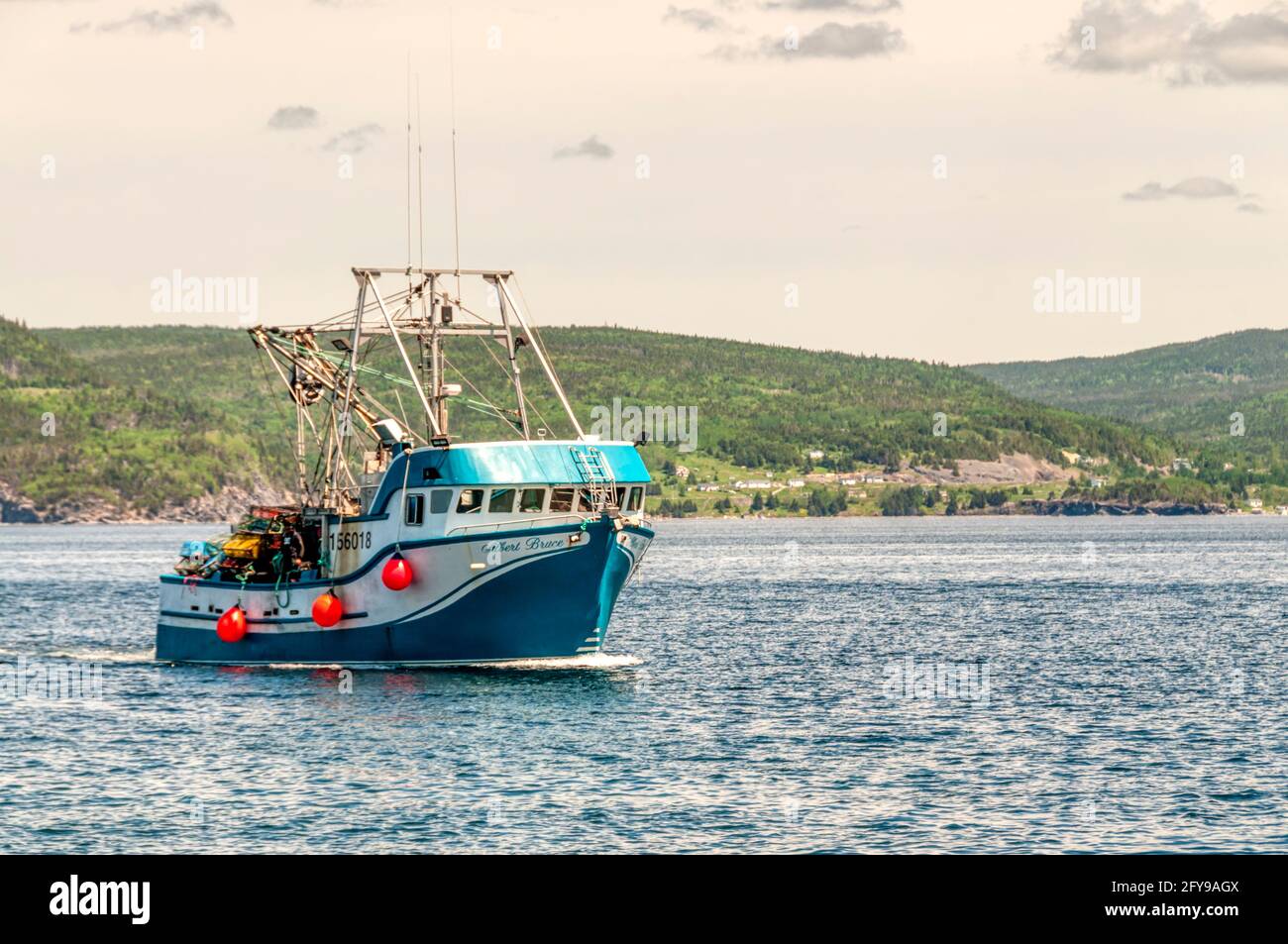Le bateau de pêche Albert Bruce qui retourne au port de Frenchman's ...