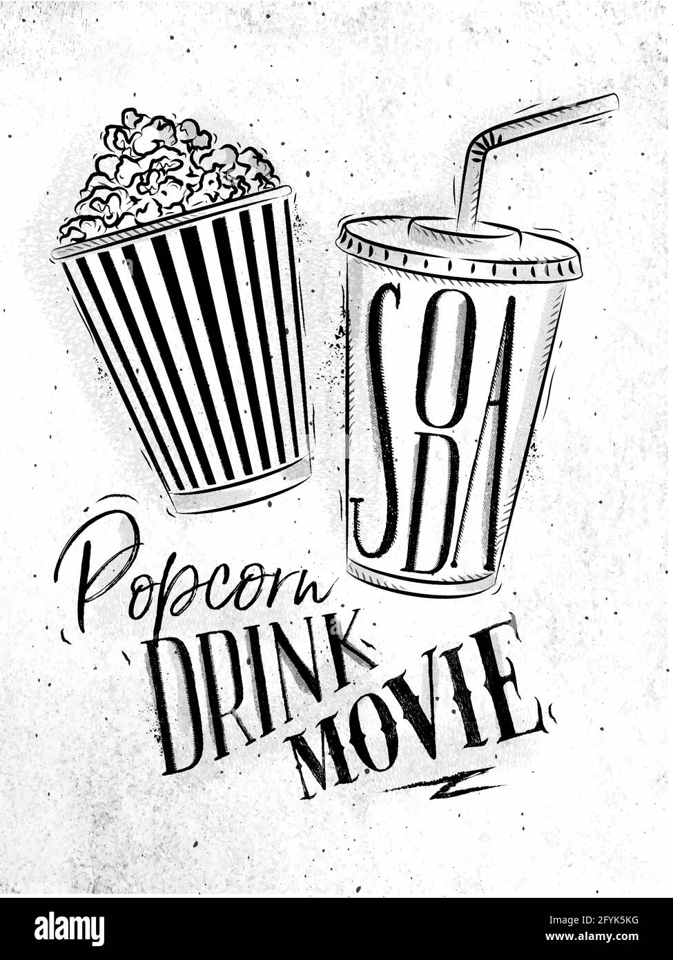 Pop corn dessin Banque de photographies et d’images à haute résolution ...