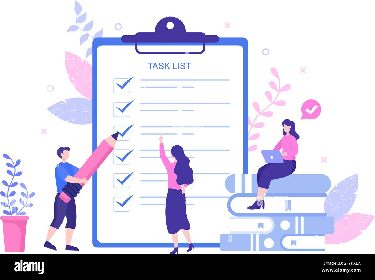 Illustration du scénario de la liste des tâches liste des tâches ...