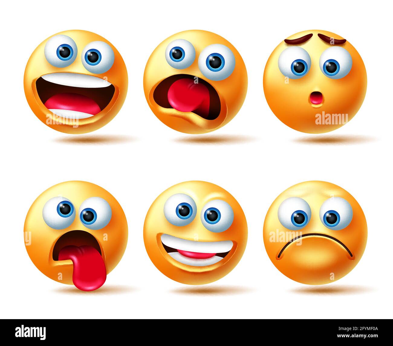 Shocked face emoji Banque de photographies et d’images à haute ...