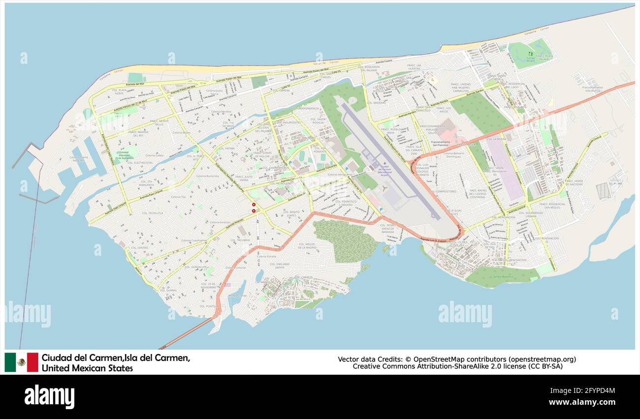 Carte Ciudad Del Carmen Banque d'image et photos - Alamy