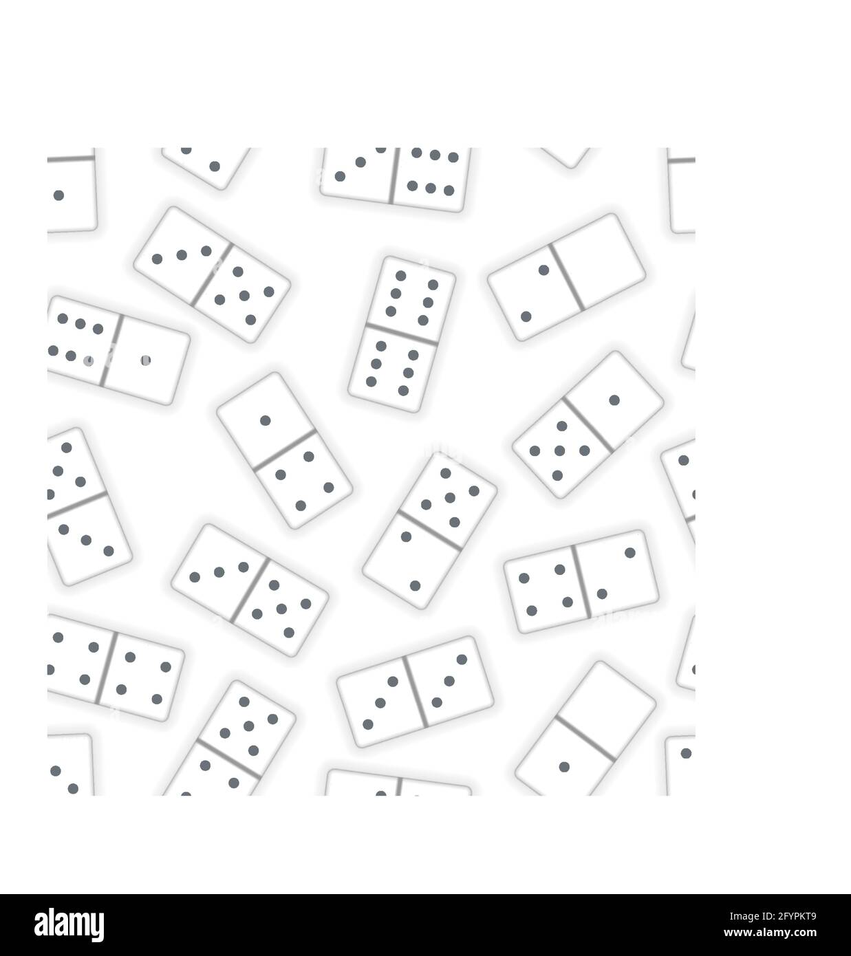 Jeu de dominos blancs sur fond noir Banque d'images vectorielles - Alamy