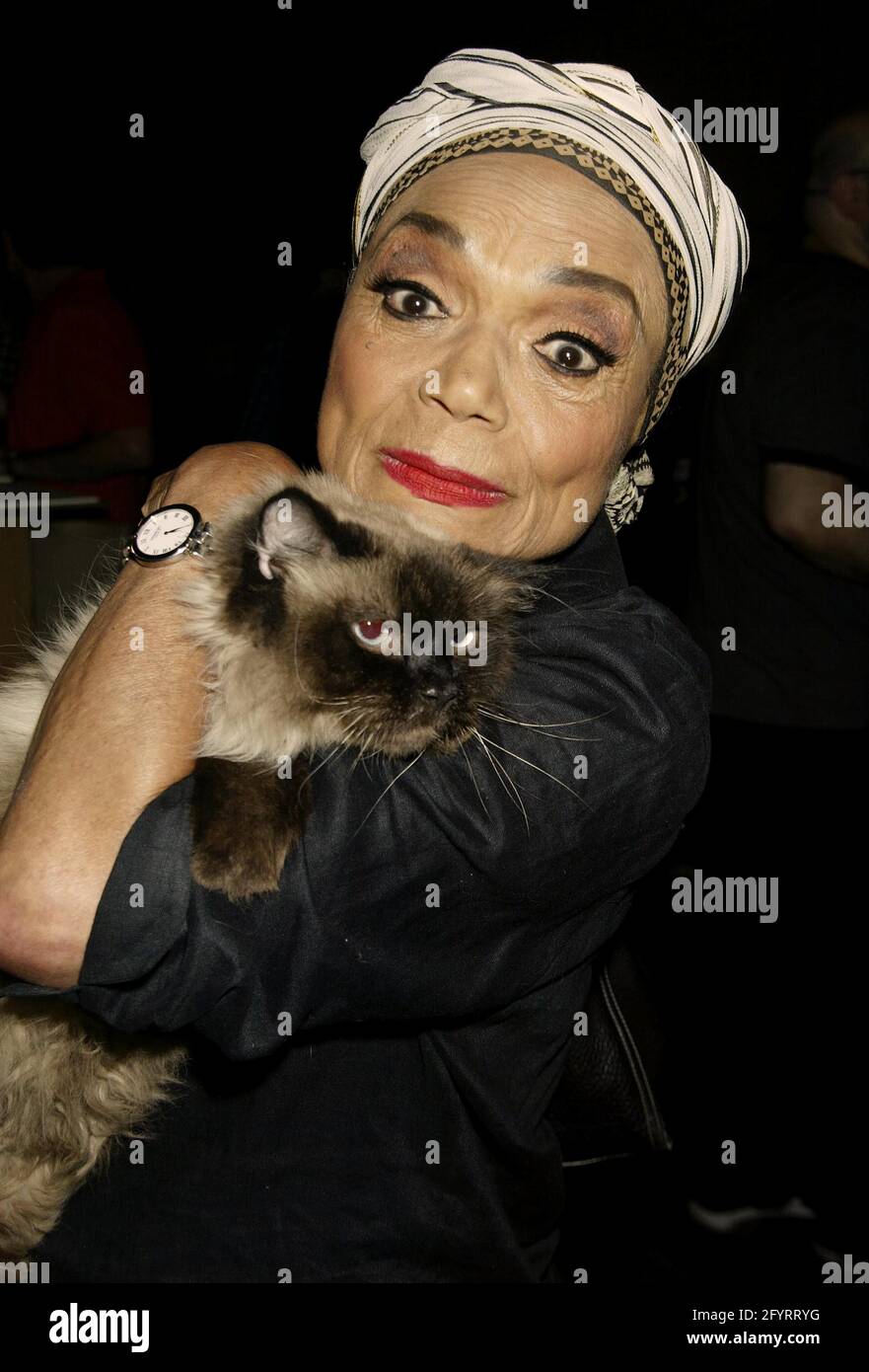 NEW YORK, NY- 10 JUILLET : Eartha Kitt arrive à la 6e épreuve d ...