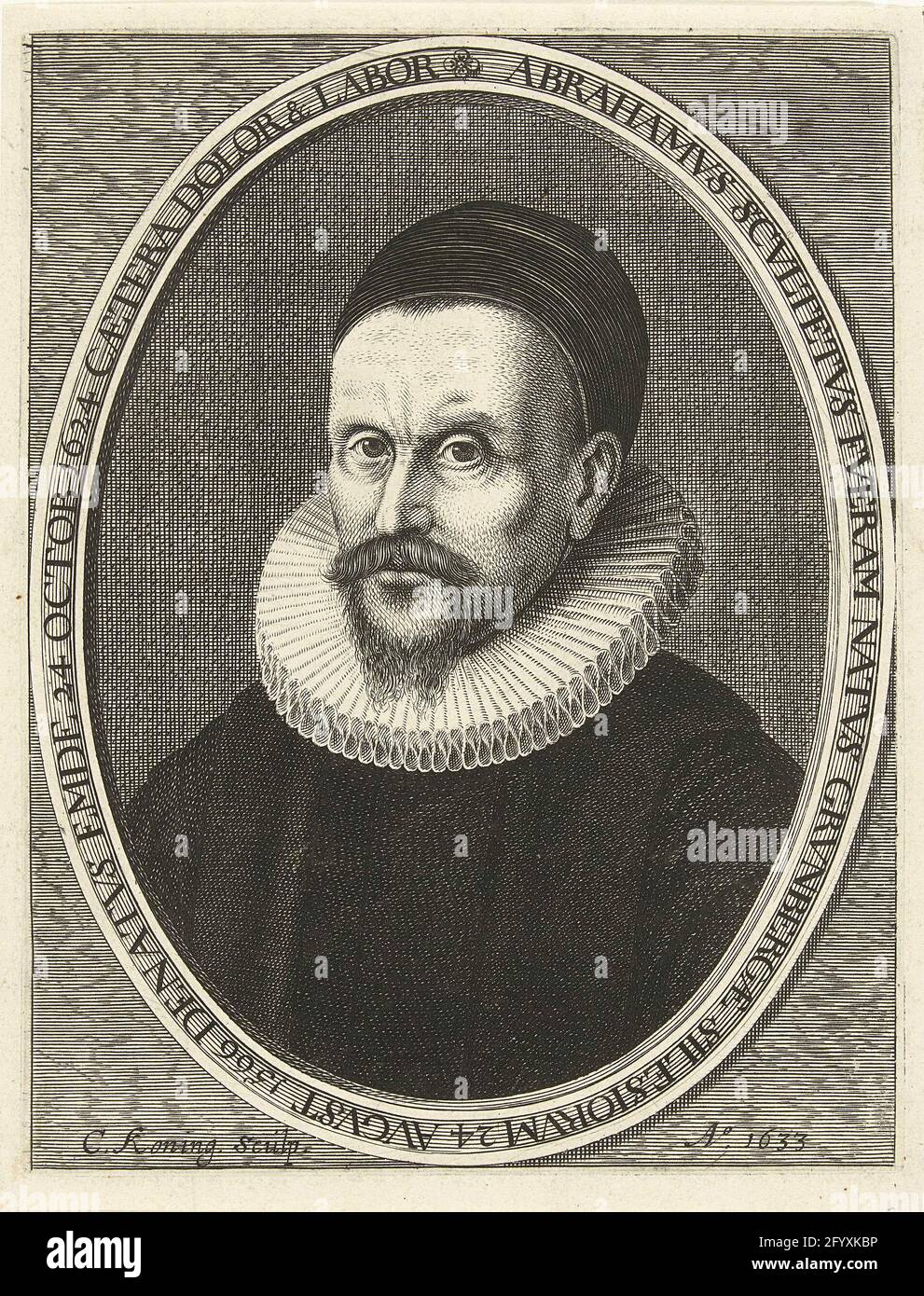 Portrait d'Abraham scultetus. Buste du théologien Abraham scultetus ...