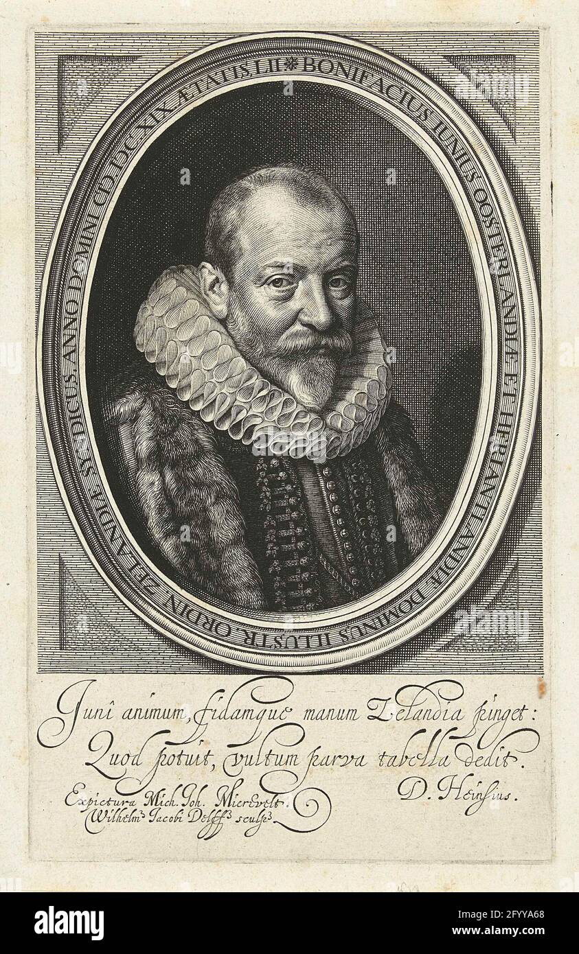 Portrait de Bonifacius junior à l'âge de 52 ans. Portrait de bonifacius ...