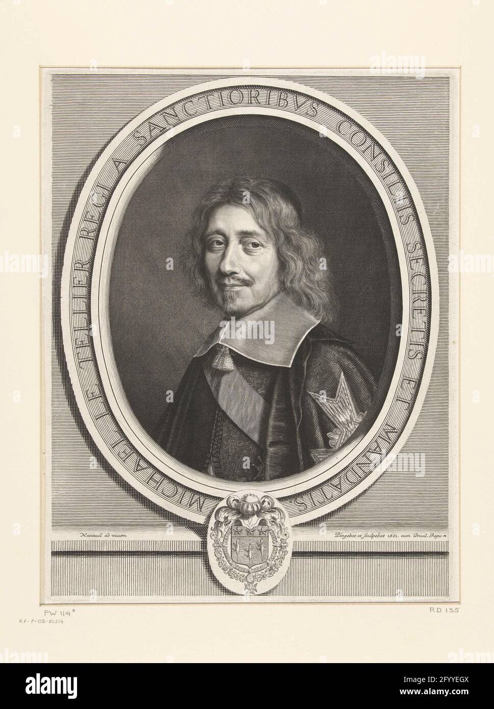 Portrait de Michel le Tellier; Michael le Tellier REGI A Sanctioribus ...