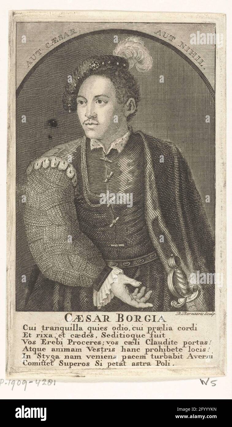 Portrait de Cesare Borgia. Portrait de Cesare Borgia avec Degen et ...