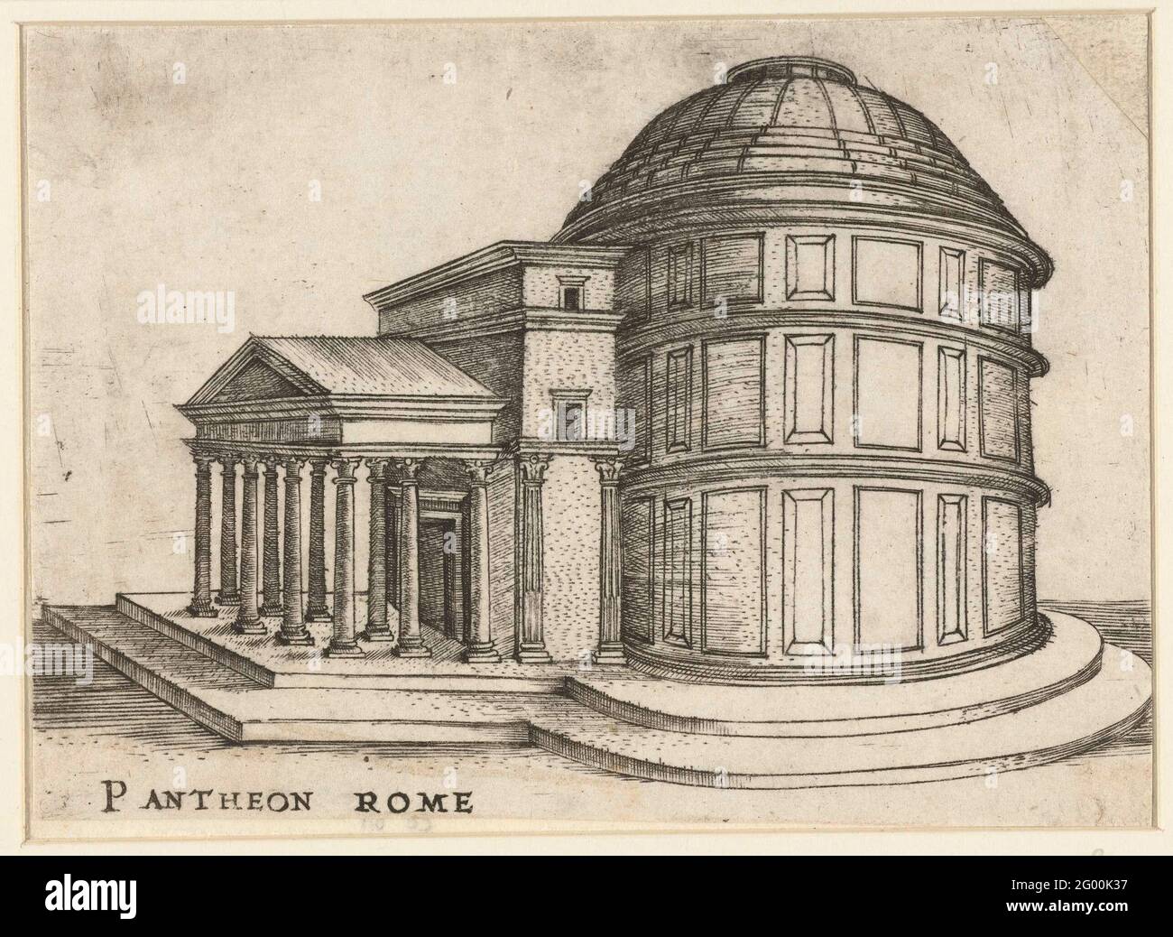 Extérieur d'un temple classique (Panthéon à Rome); Panthéon à Rome ...