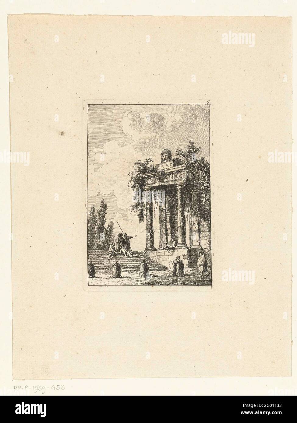 Escaliers avec les quatre postes frontaliers; les Soireés de Rome ...