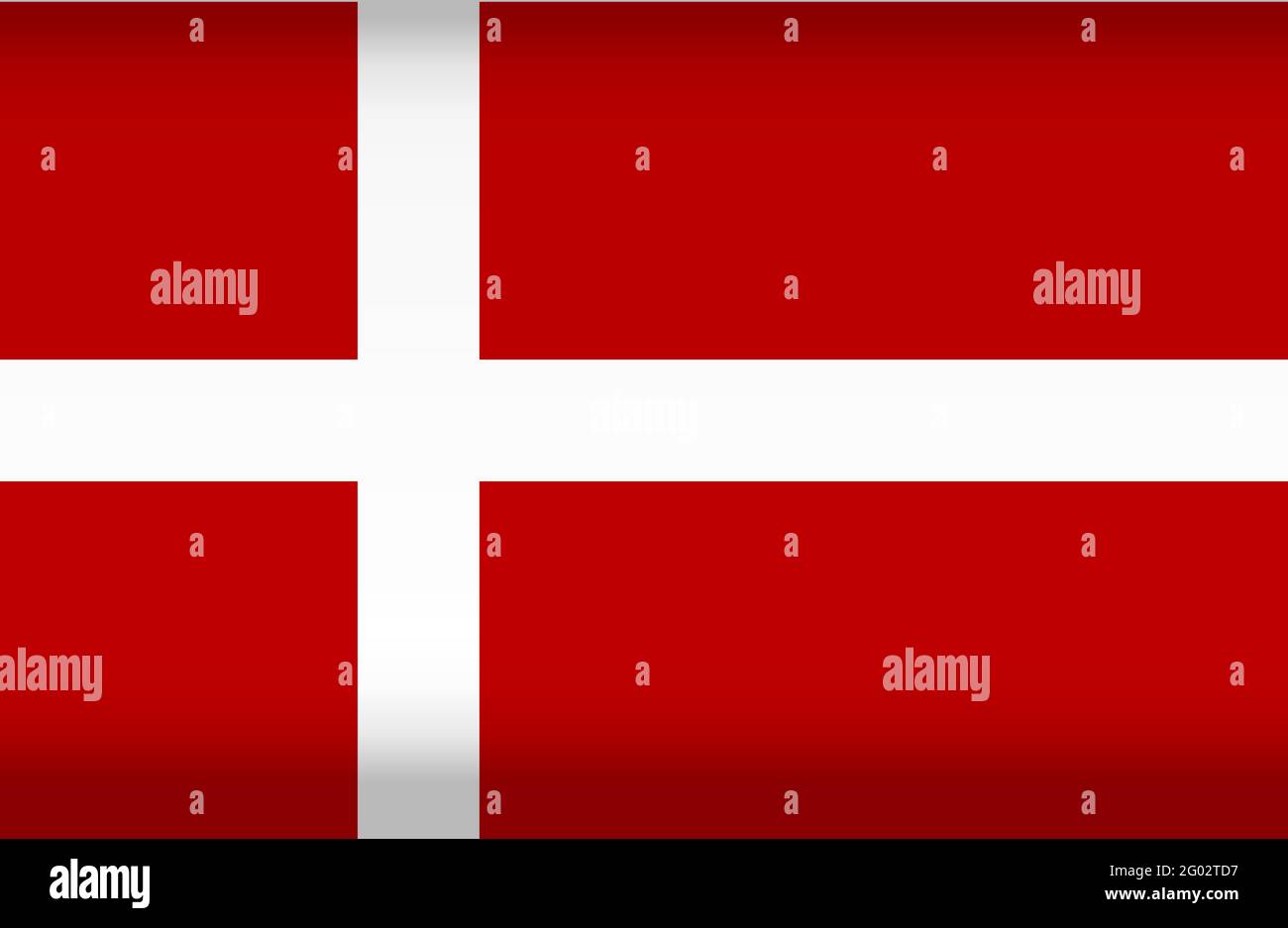 Drapeau vectoriel du Danemark. Symbole de couleur isolé sur fond blanc ...