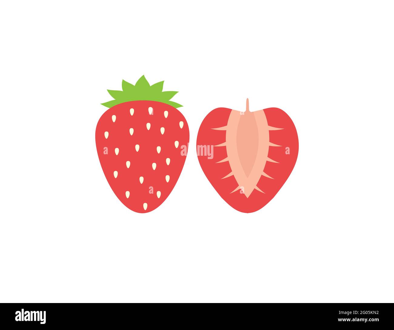 Fraise fruit cartoon illustration Banque d'images vectorielles - Alamy