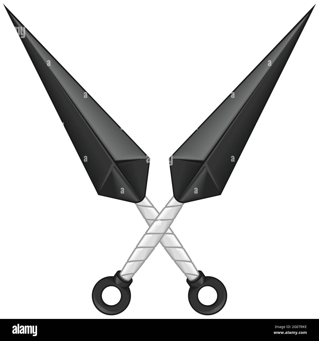 Dessin vectoriel de l'arme ninja kunai, utilisé par les ninjas dans l ...