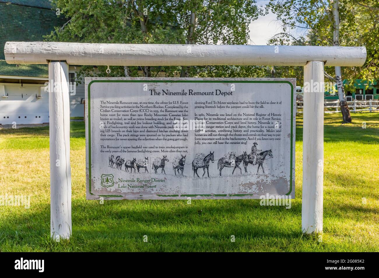 Poste de garde forestier de neuf milles Banque de photographies et d ...