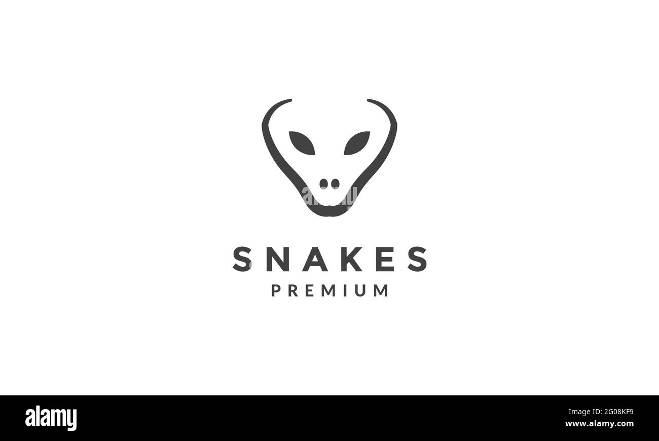 Forme moderne Cobra serpent visage logo symbole icône vecteur ...