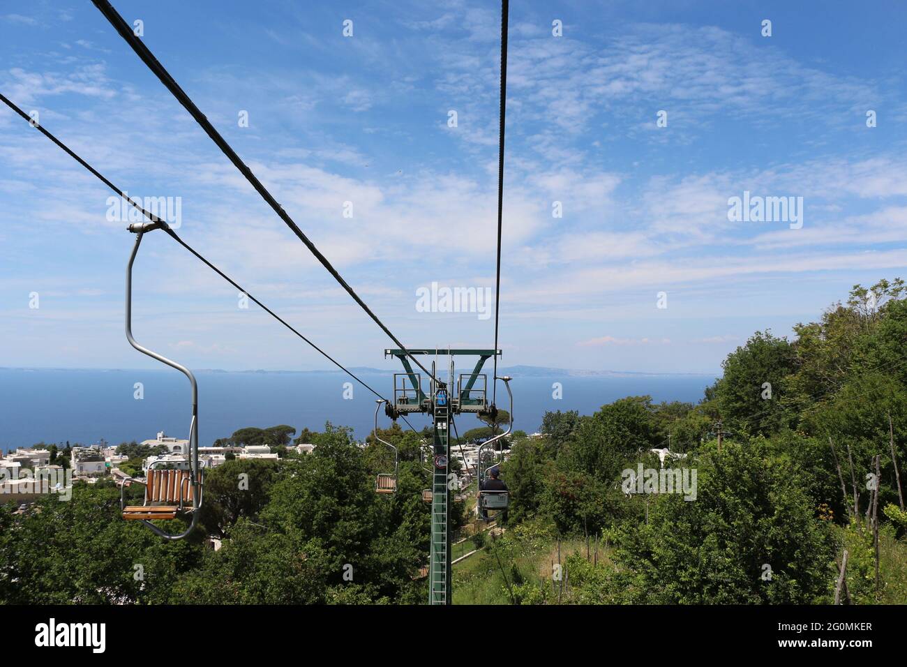 Capri (Italie) : télésiège Monte Solaro et vues panoramiques. Capri ...
