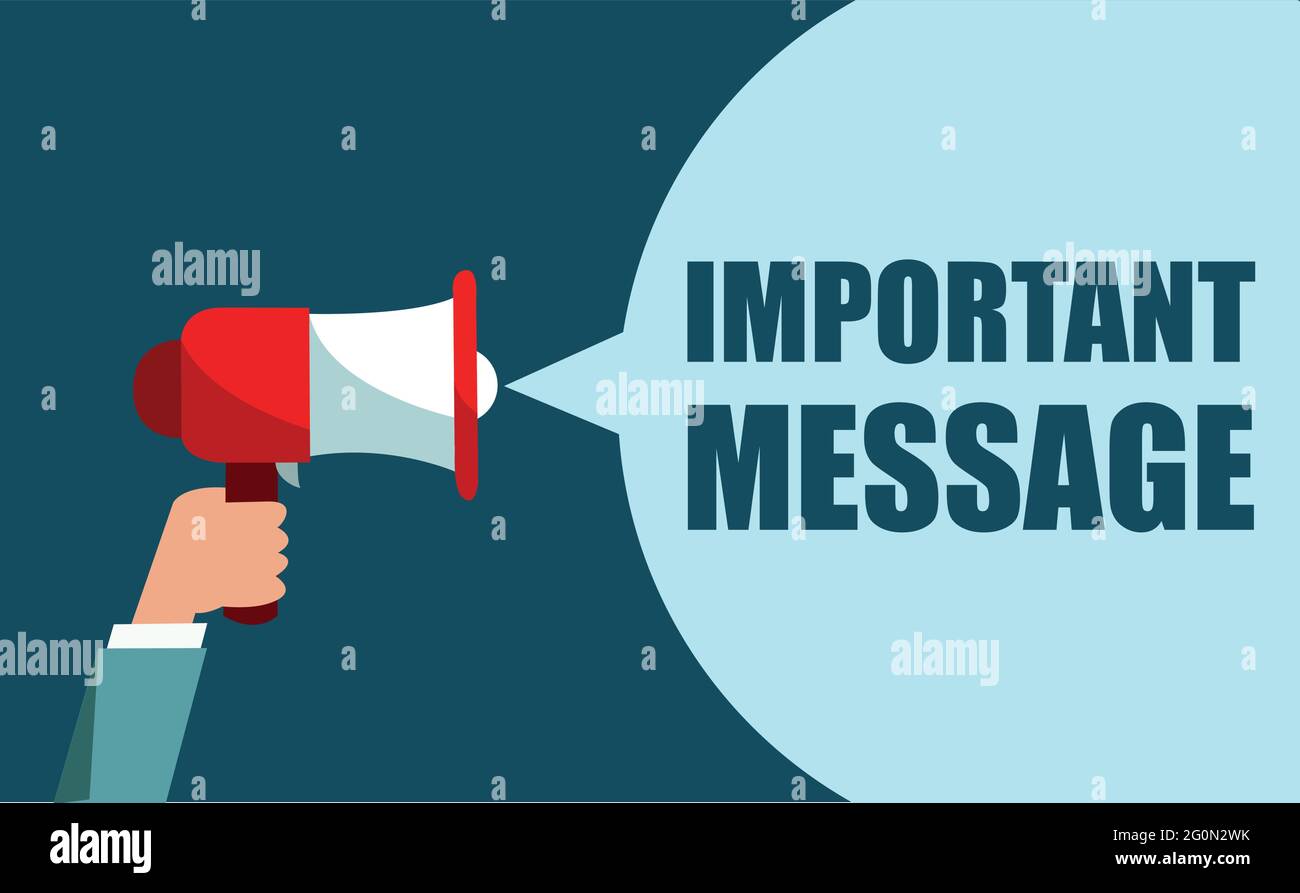 Important message Banque d'images vectorielles - Alamy