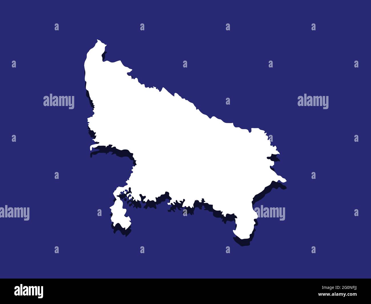 Uttar pradesh map vector Banque de photographies et d’images à haute ...