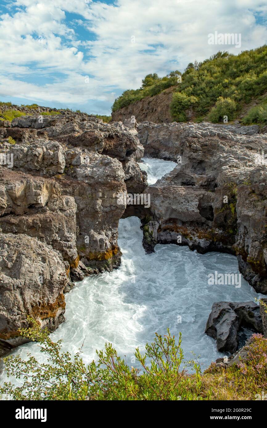 Iceland barnafoss waterfall Banque de photographies et d’images à haute ...