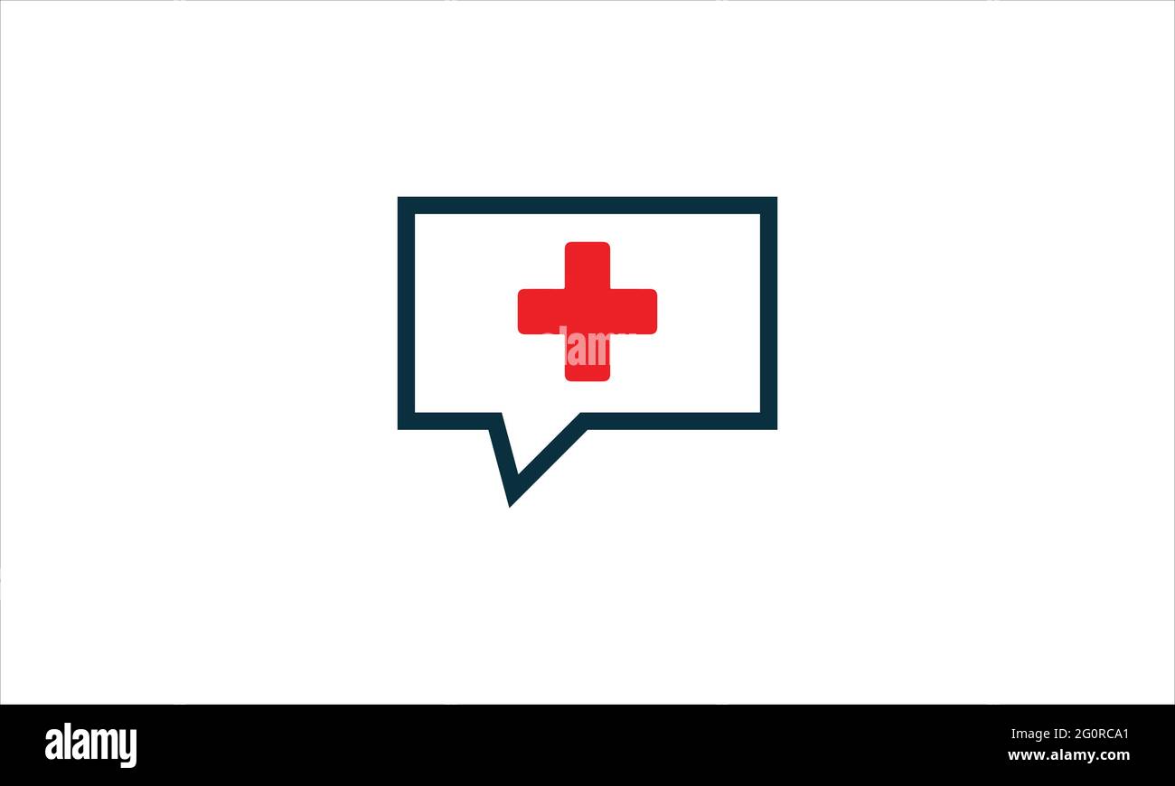 Icône de message d'urgence médicale logo illustration Image Vectorielle ...