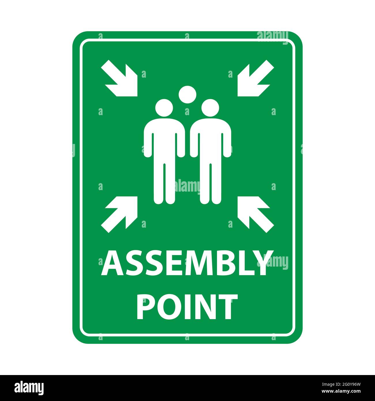 Panneau de point d'assemblage d'incendie, panneau de signalisation de ...